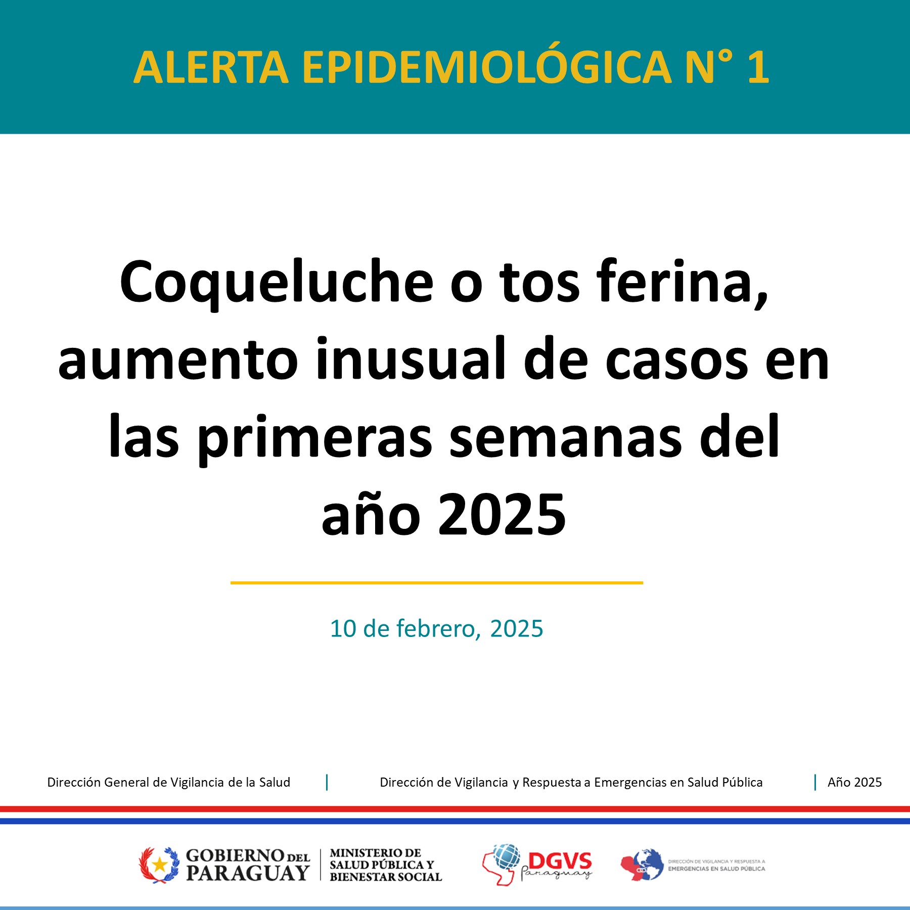 Alerta Epidemiológica Nro 1 - 2025 - DGVS